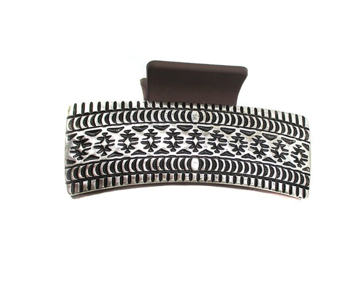 Western Etched Metal Plate Hair Claw – SNOWINGWEST