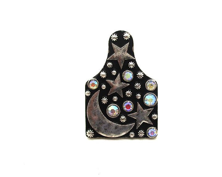 WESTERN STAR AND MOON CATTLE TAG CUFF RING – SNOWINGWEST