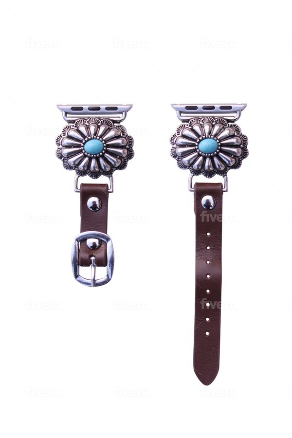 WESTERN TURQUOISE CONCHO APPLE WATCH BAND – SNOWINGWEST